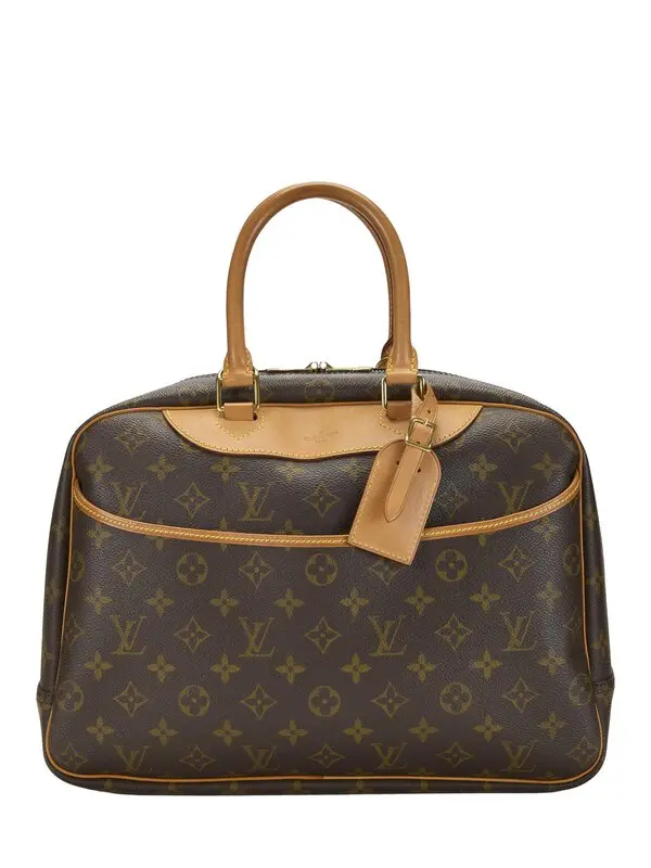 LOUIS VUITTON Monogram Canvas Deauville Top Handle Bag - Brown