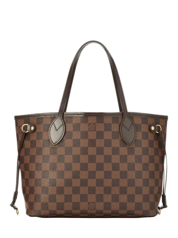 LOUIS VUITTON Damier Ebene Neverfull Tote Bag - Brown