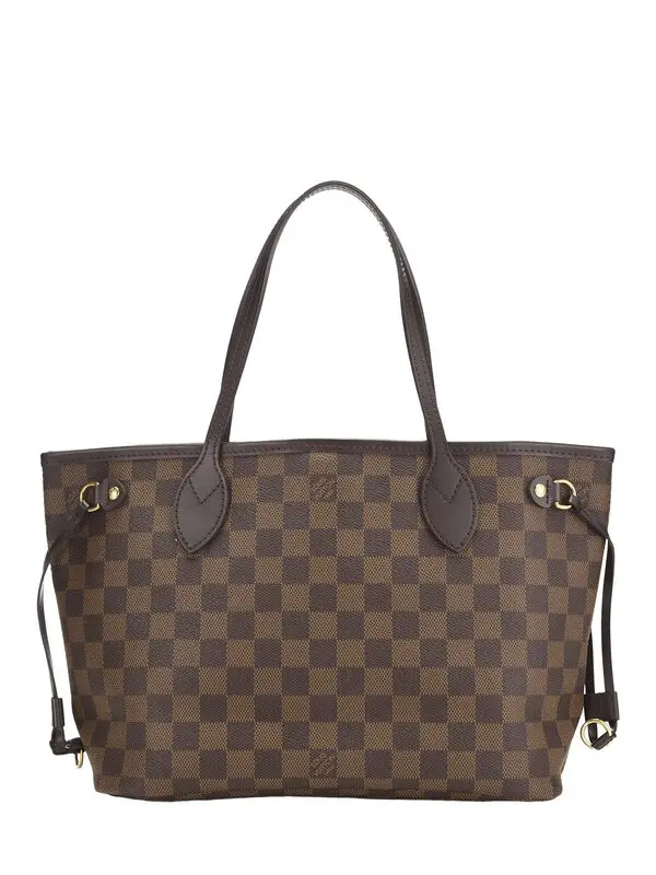 LOUIS VUITTON Damier Ebene Neverfull Tote Bag - Brown