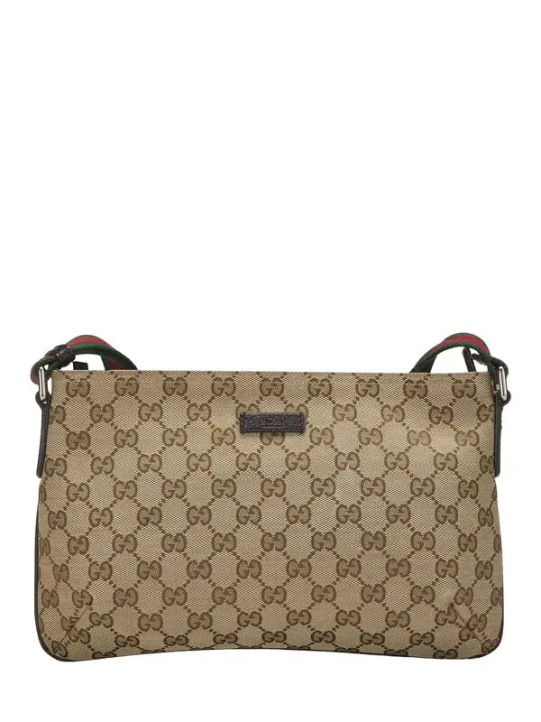 Gucci Original Gg Canvas Web Messenger Bag - Brown