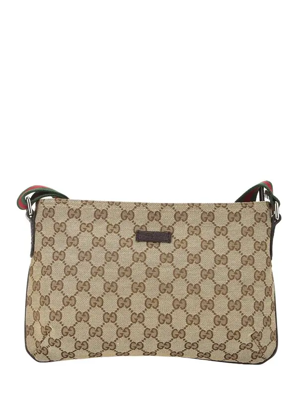 Gucci Original Gg Canvas Web Messenger Bag - Brown