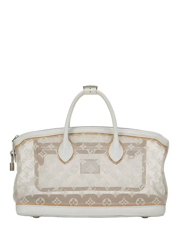 LOUIS VUITTON Monogram Mesh Transparence Lock It East-west - White