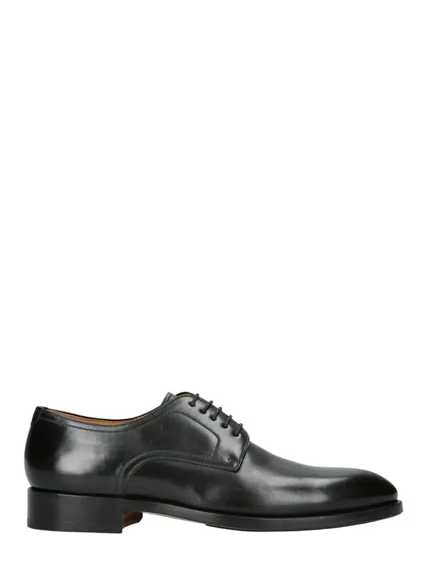 Magnanni Stitch Flex Derby Shoes - Black
