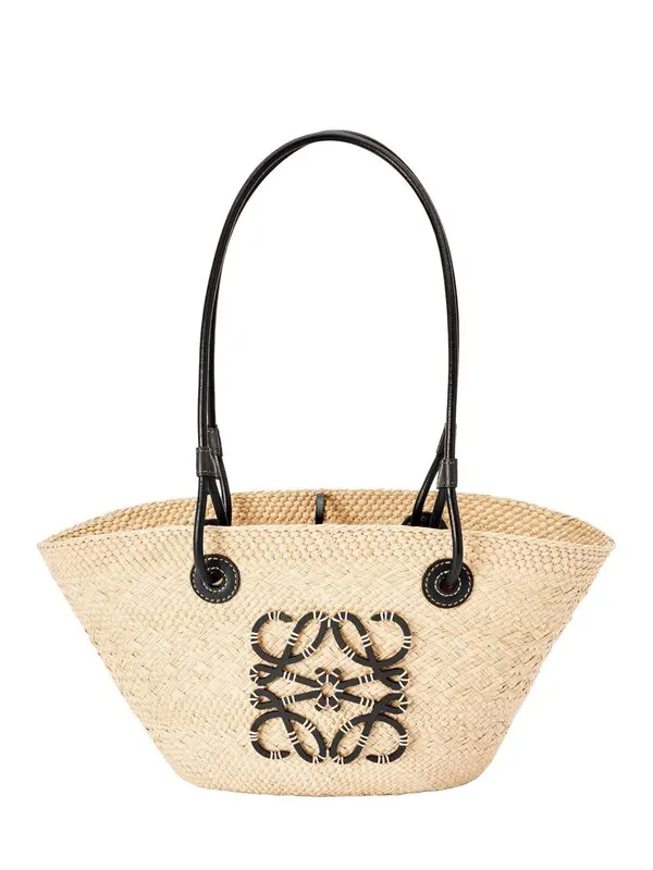 Loewe X Paula’s Ibiza Small Woven Anagram Basket Bag - Beige