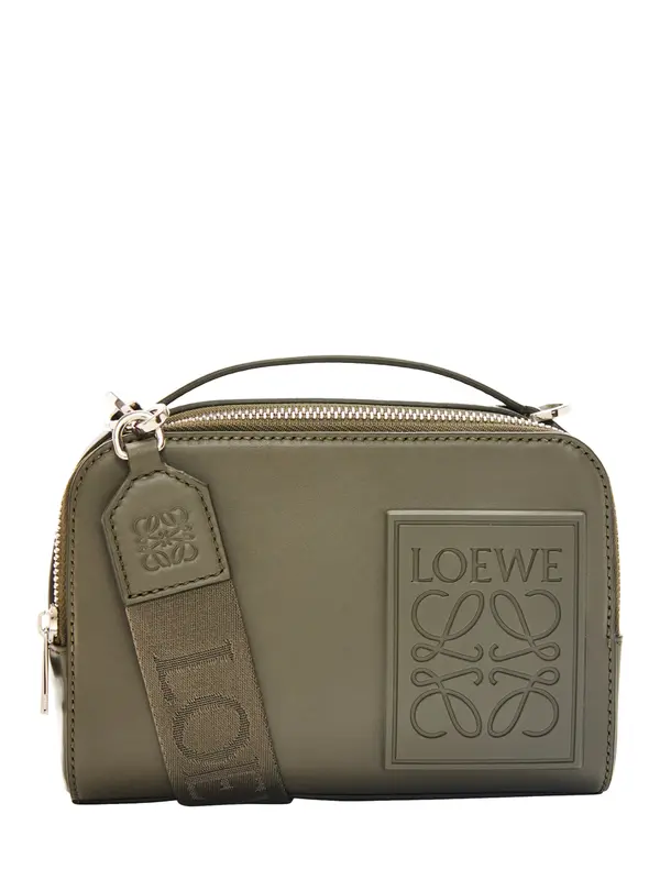 Loewe Mini Leather Camera Bag - Green