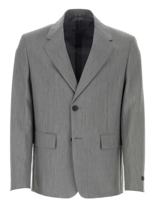 Prada Wool Blend Blazer - Grey