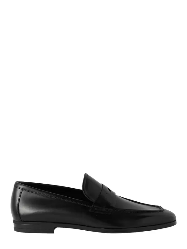 TOM FORD Sean Leather Penny Loafers - Black
