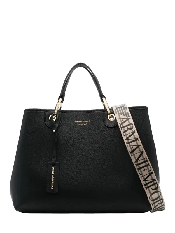 Emporio Armani Debossed-logo Tote - Black