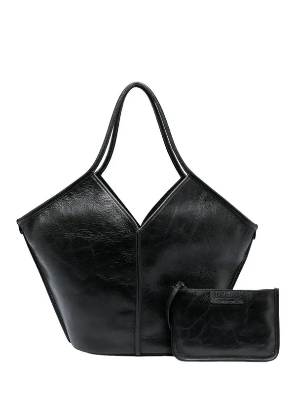 Hereu Calella Leather Tote Bag - Black
