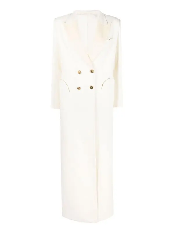 BLAZÉ MILANO Double-breasted Maxi Coat - White