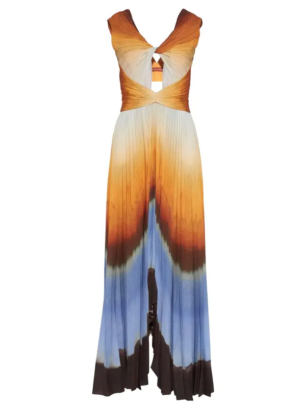 Altuzarra Kalymnos Shibori-print Maxi Dress - Neutrals