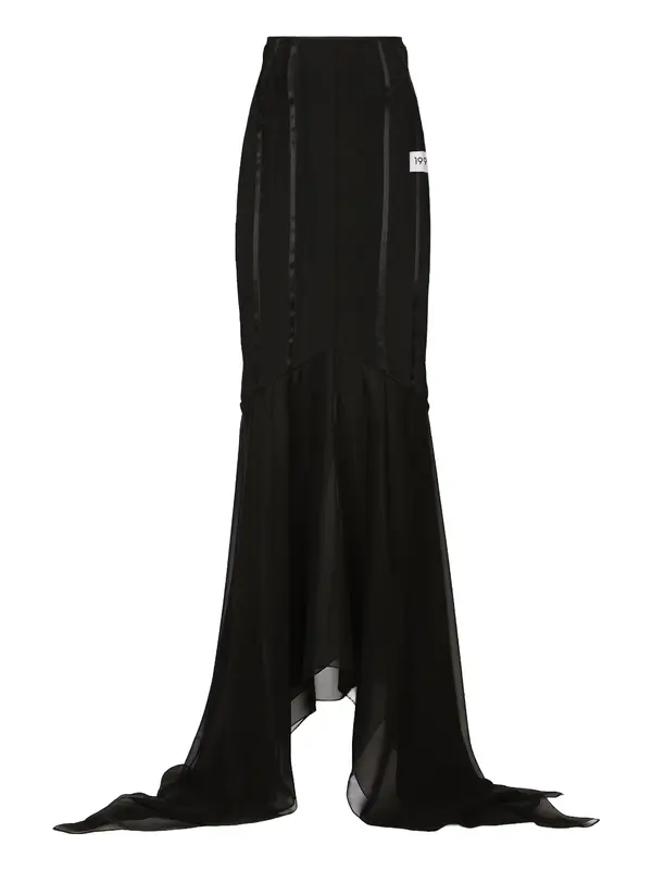 Dolce & Gabbana Draped Mermaid Maxi Skirt - Black