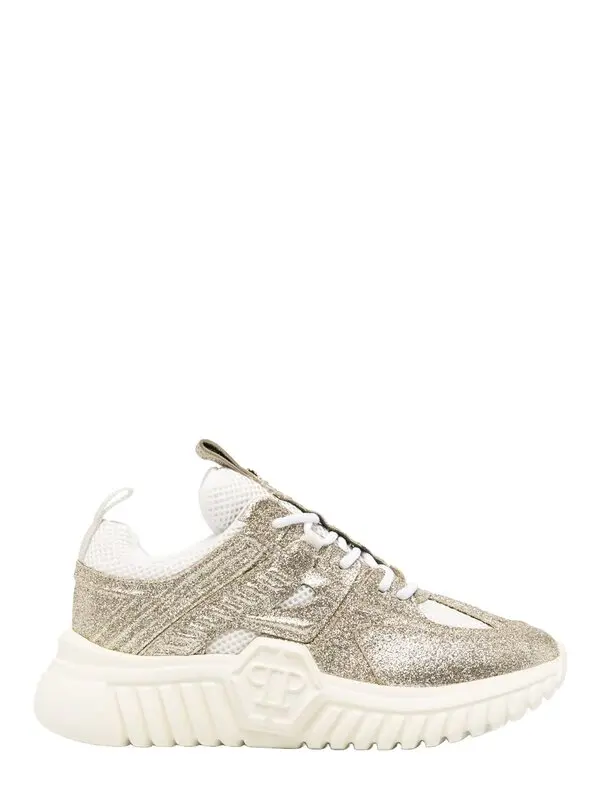 Philipp Plein Runner Glitter-embellished Sneakers - Gold