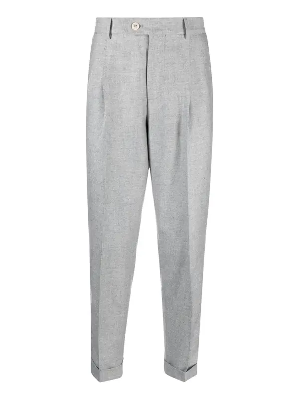 Brunello Cucinelli Dart-detailed Tailored Trousers - Grey