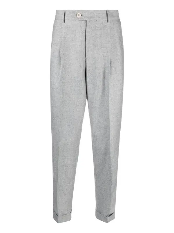 Brunello Cucinelli Dart-detailed Tailored Trousers - Grey