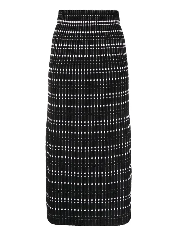 Alexander McQueen Fitted Midi Skirt - Black