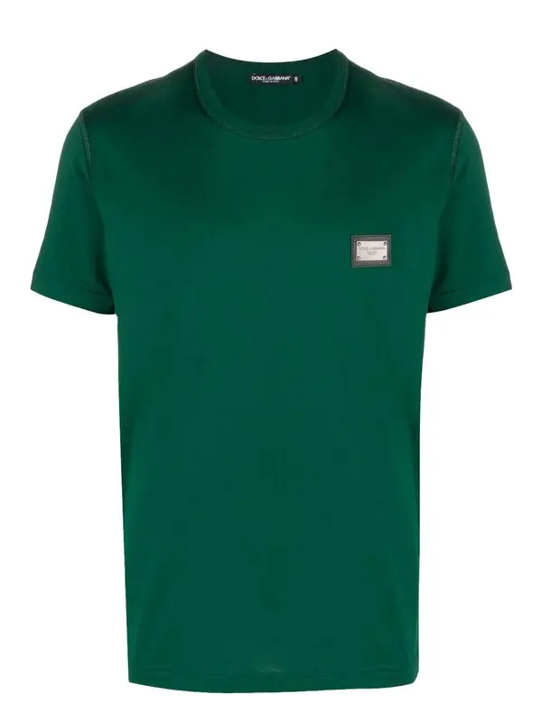 Dolce & Gabbana Logo-patch Cotton T-shirt - Green