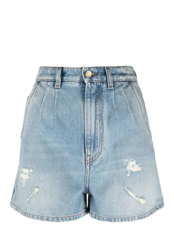Dolce & Gabbana High-waisted Denim Shorts - Blue