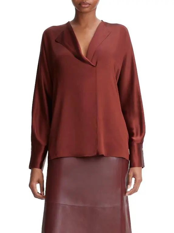 Vince Silk Dolman Sleeve Top - Cinnamon Stick