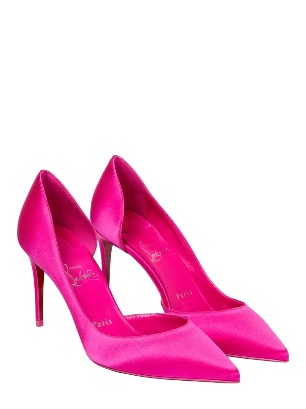 CHRISTIAN LOUBOUTIN Iriza 85 Silk Satin Pumps - Pink
