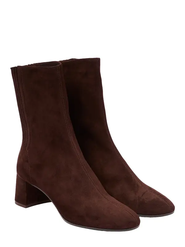 AQUAZZURA Saint Honore Suede Ankle Boots - Brown