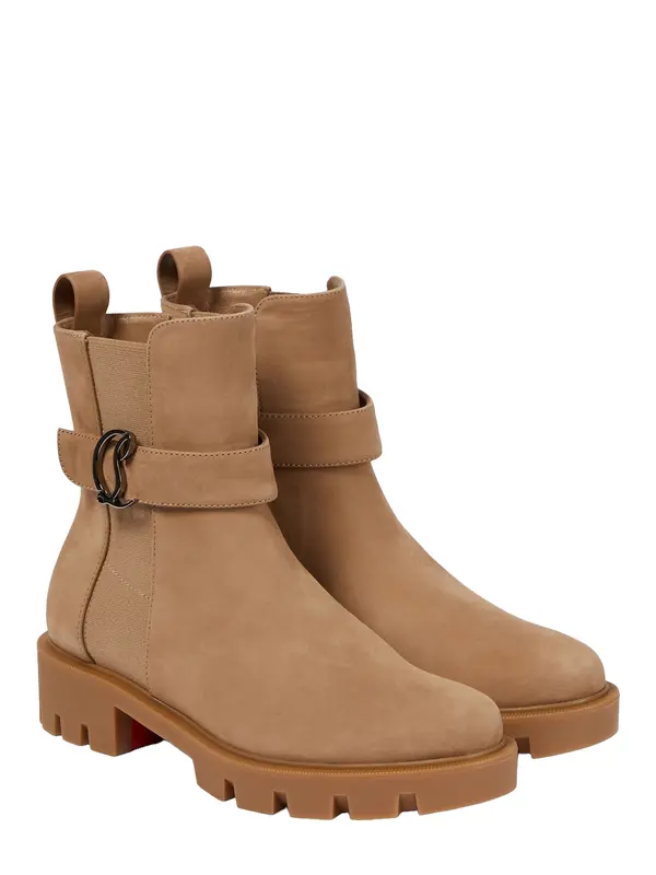 CHRISTIAN LOUBOUTIN Cl Chelsea Boots - Beige