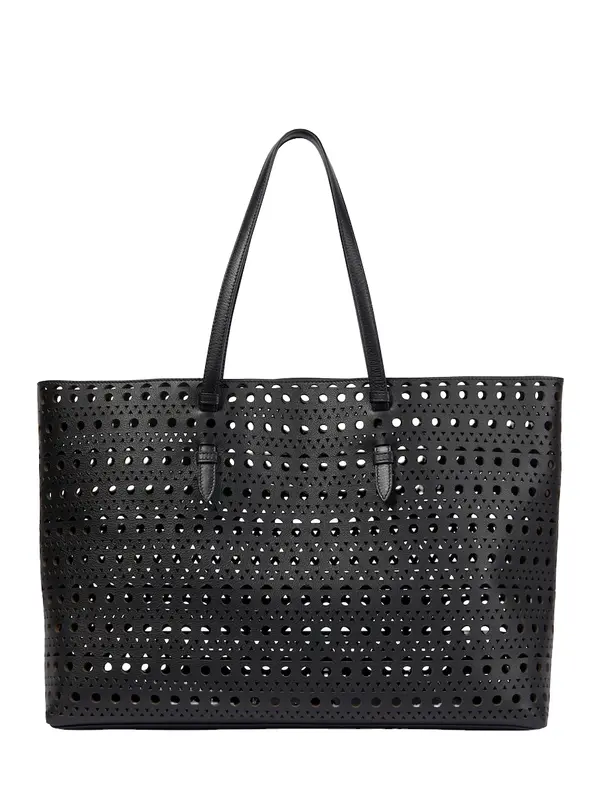 Alaïa Le Mina 44 Vienne Leather Tote Bag - Black