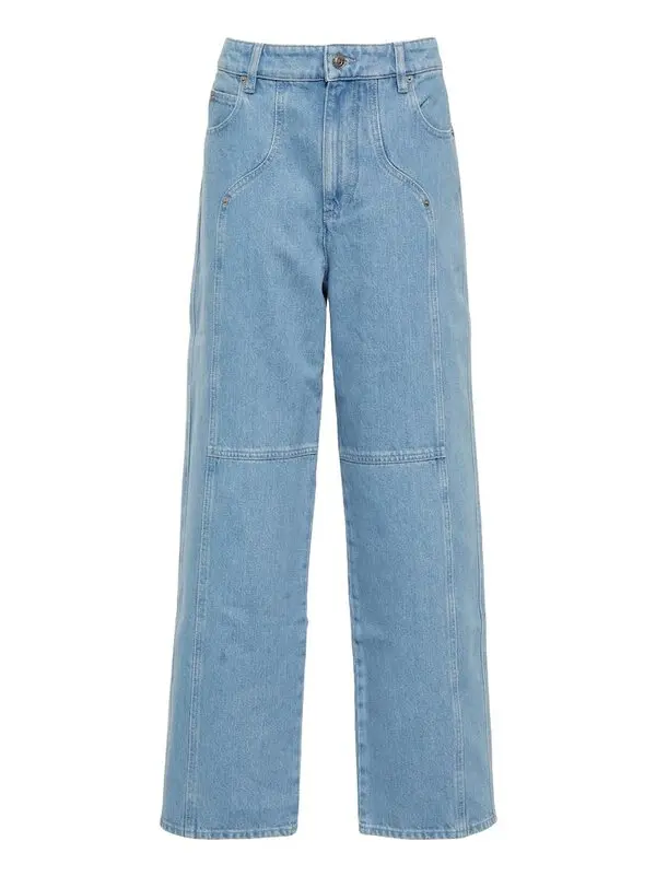 MARANT ETOILE Valeria Mid-rise Straight Jeans - Blue