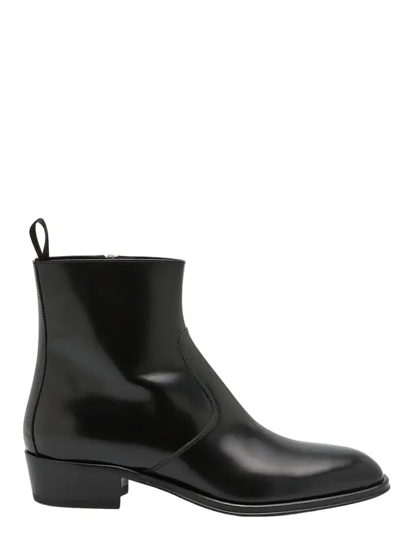 GIUSEPPE ZANOTTI Chicago 40 Leather Ankle Boots - Nero