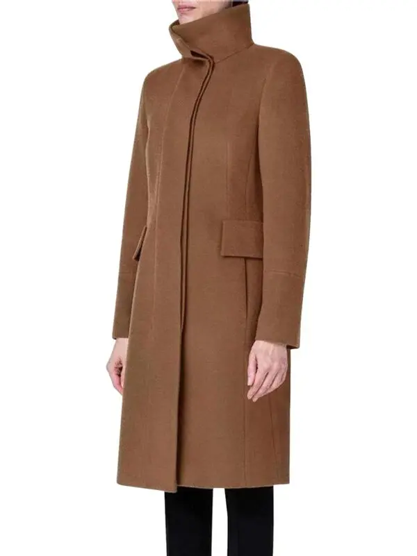 Akris Duffle Knit Knee-length Coat - Malt