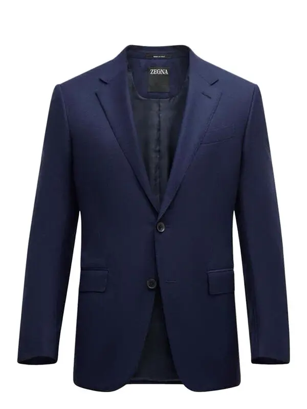 Zegna Apos;s Solid Wool Blazer - Navy Solid