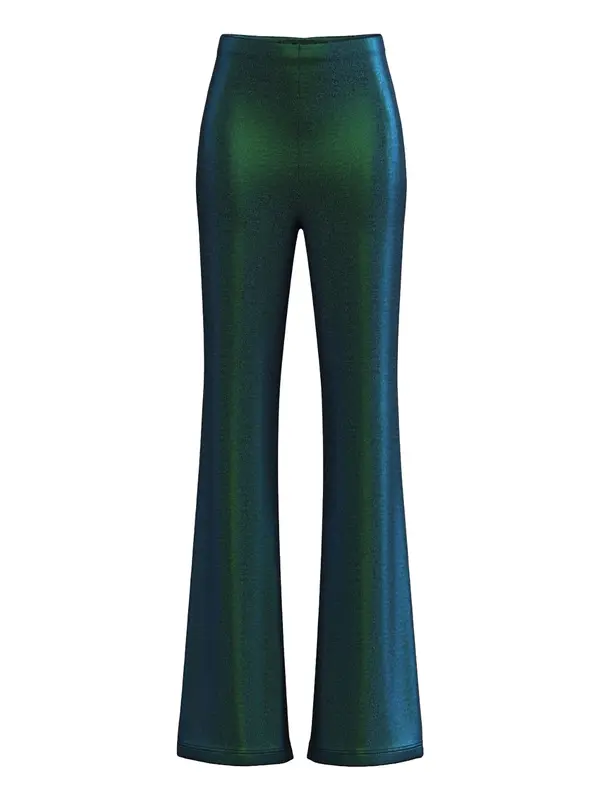 MARGHERITA MACCAPANI Lurex Flared Trousers - Green