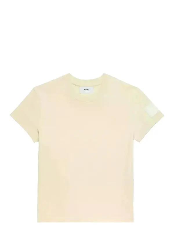 Ami Patch Cotton T-shirt - Neutrals