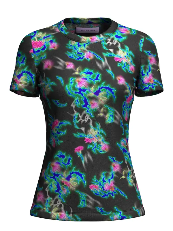 MARGHERITA MACCAPANI Abstract-print T-shirt - Black