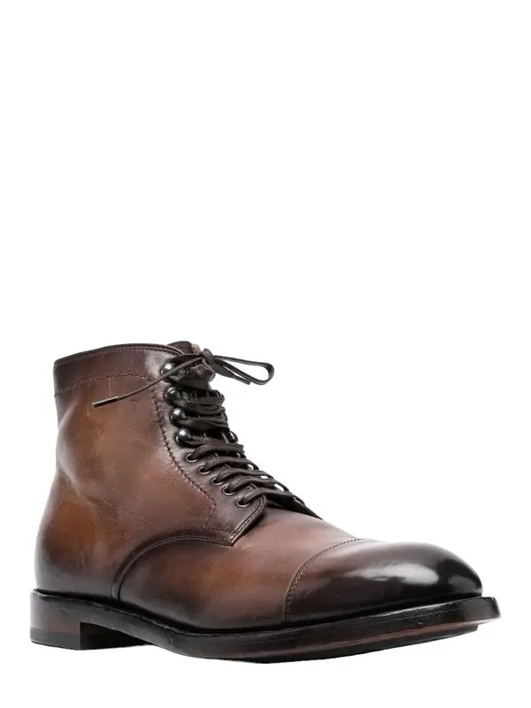 Officine Creative Anatomia 013 Leather Ankle Boots - Brown