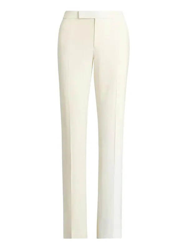 Ralph Lauren Pressed-crease Wool Trousers - Neutrals