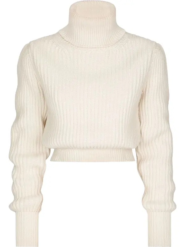Dolce & Gabbana Ribbed-knit Roll-neck Jumper - White
