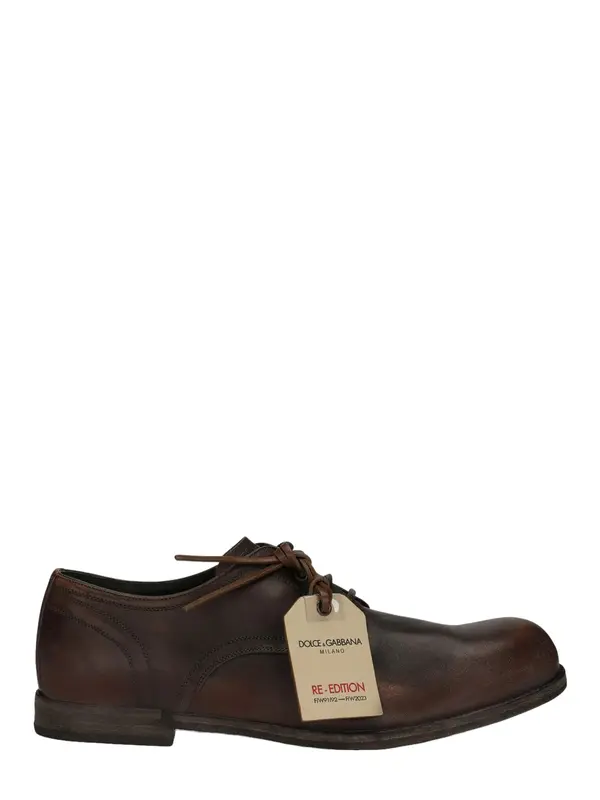 Dolce & Gabbana Leather Derby Shoes - Brown