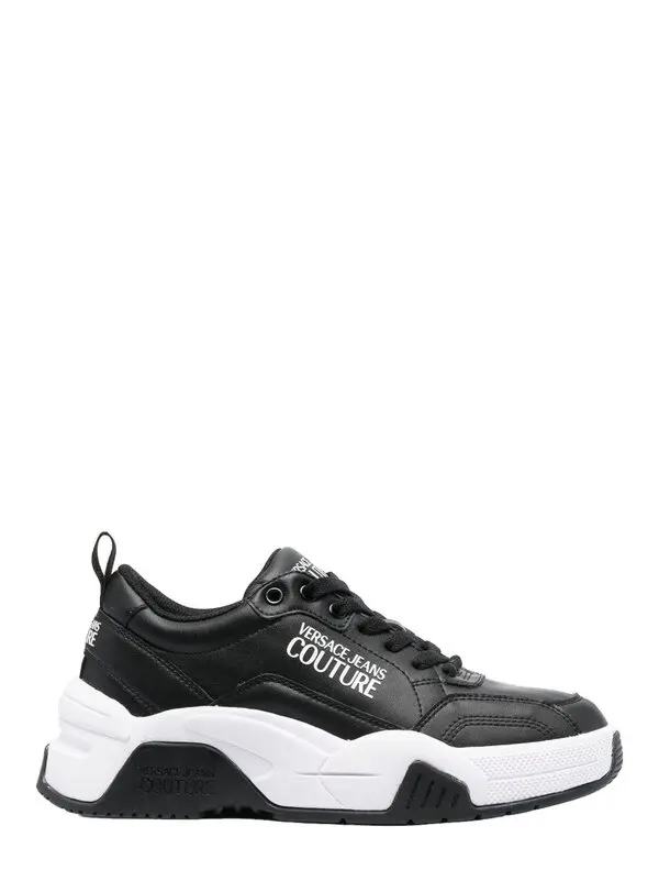 Versace Logo-print Sneakers - Black