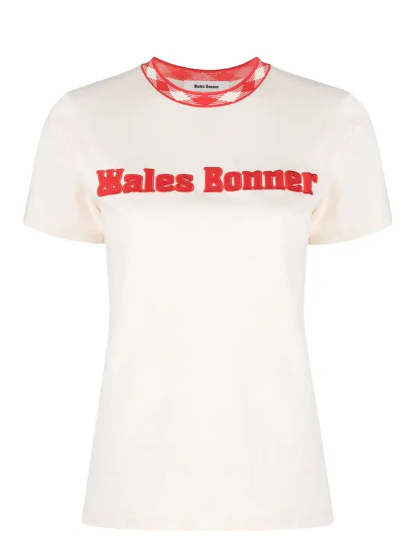 WALES BONNER Logo-appliqué T-shirt - Neutrals