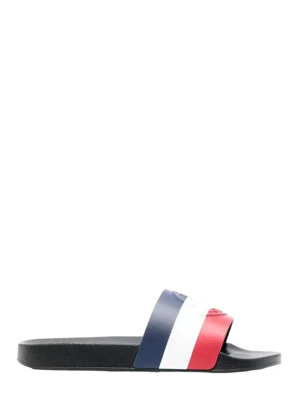 Moncler Basile Striped Slides - Black