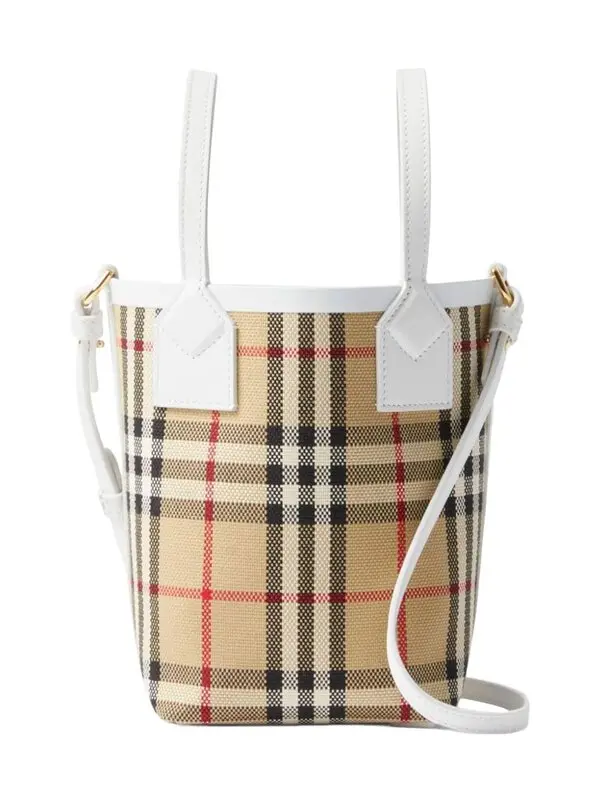 Burberry Mini Vintage Check Tote - Neutrals