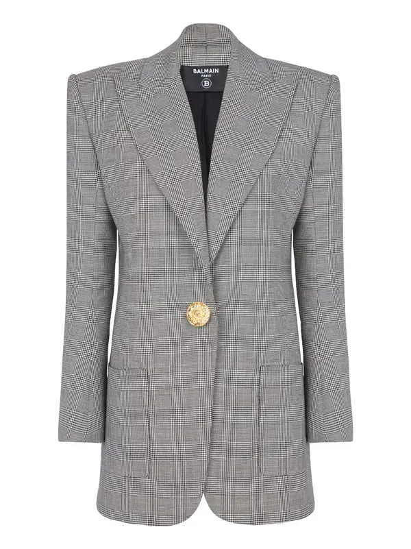 Balmain Single-breasted Wool Blazer - Grey