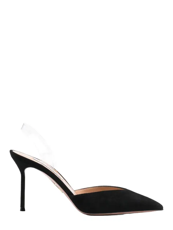 AQUAZZURA V Plexi 95mm Pumps - Black