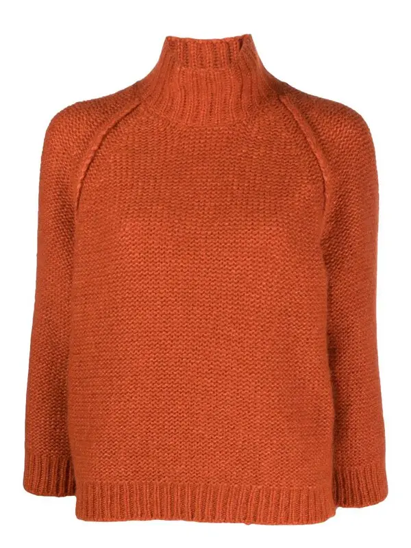 Antonelli Firenze High-neck Long-sleeve Jumper - Orange
