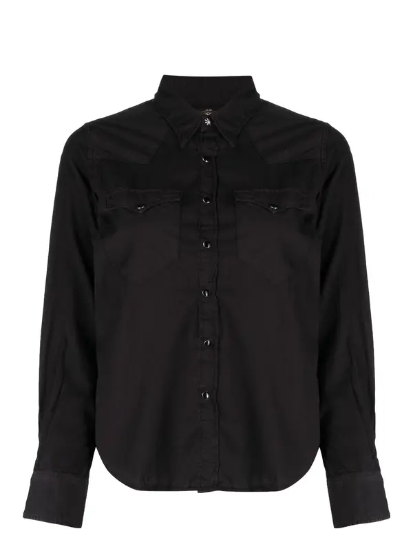 Ralph Lauren Long-sleeved Panelled Shirt - Black