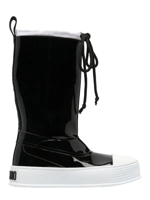 Moschino Rubber-toecap Platform Boots - Black