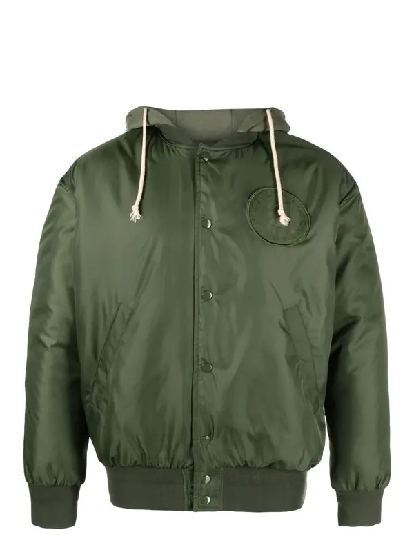 AUTRY Logo-patch Bomber Jacket - Green