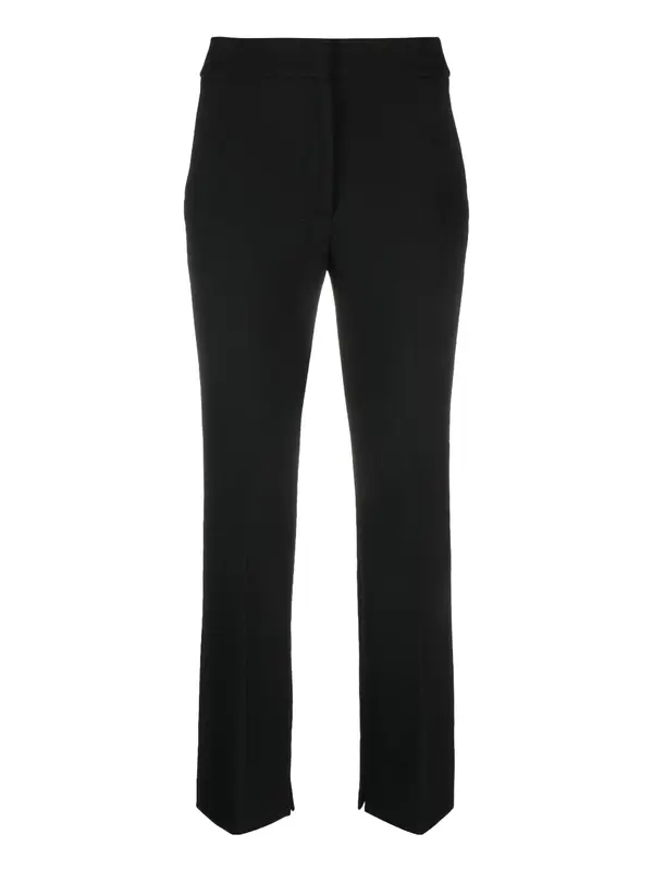 Peserico High-waist Straight-leg Trousers - Black