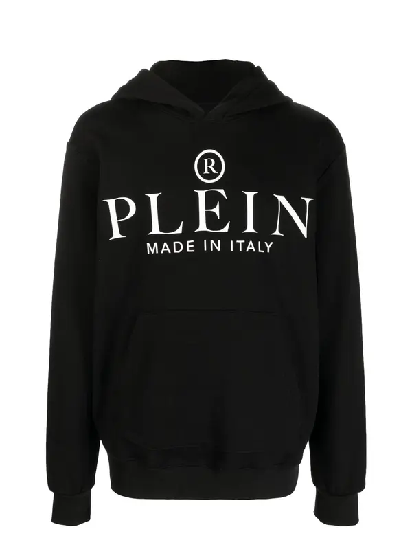 Philipp Plein Logo-print Cotton Hoodie - Black